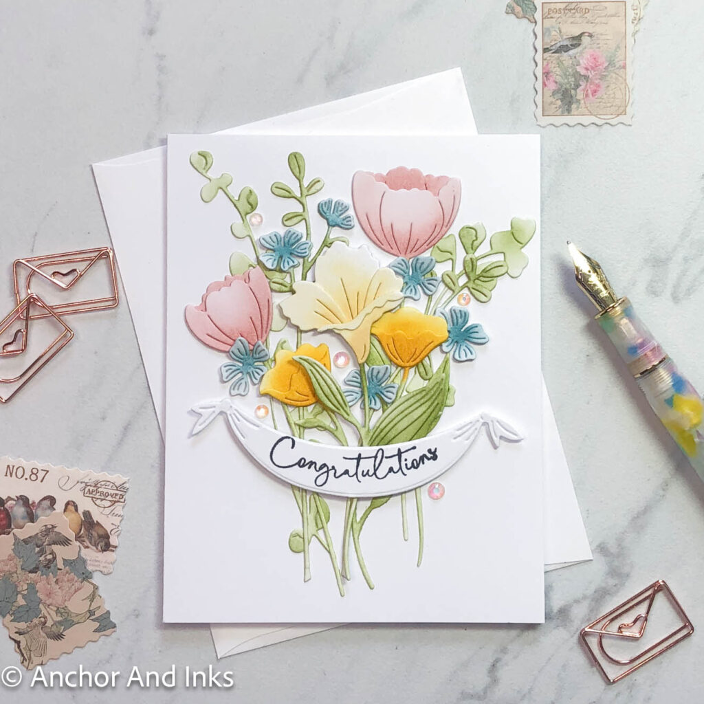 Wildflower Bouquet Congratulations Card • Anchor And Inks